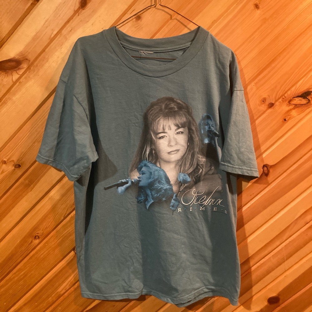 Vintage 1997 Leann Rimes Country Artist Shirt Teal Bl… - Gem